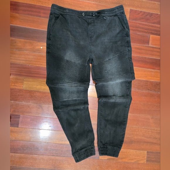 Guess | Pants | Guess Mens Black Moto Biker Jogger Jeans Pants Elastic ...
